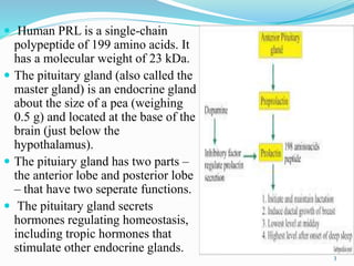 Molecular and cellular action of prolactin | PPTX