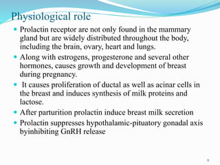Molecular and cellular action of prolactin | PPTX