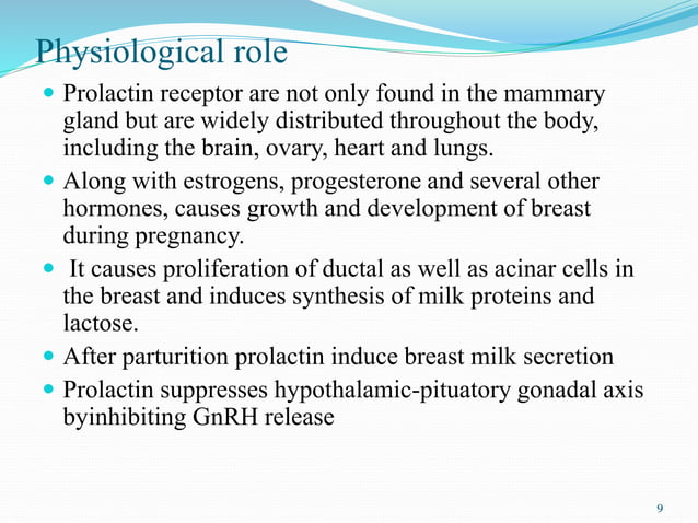 Molecular and cellular action of prolactin | PPTX | Endocrine and ...