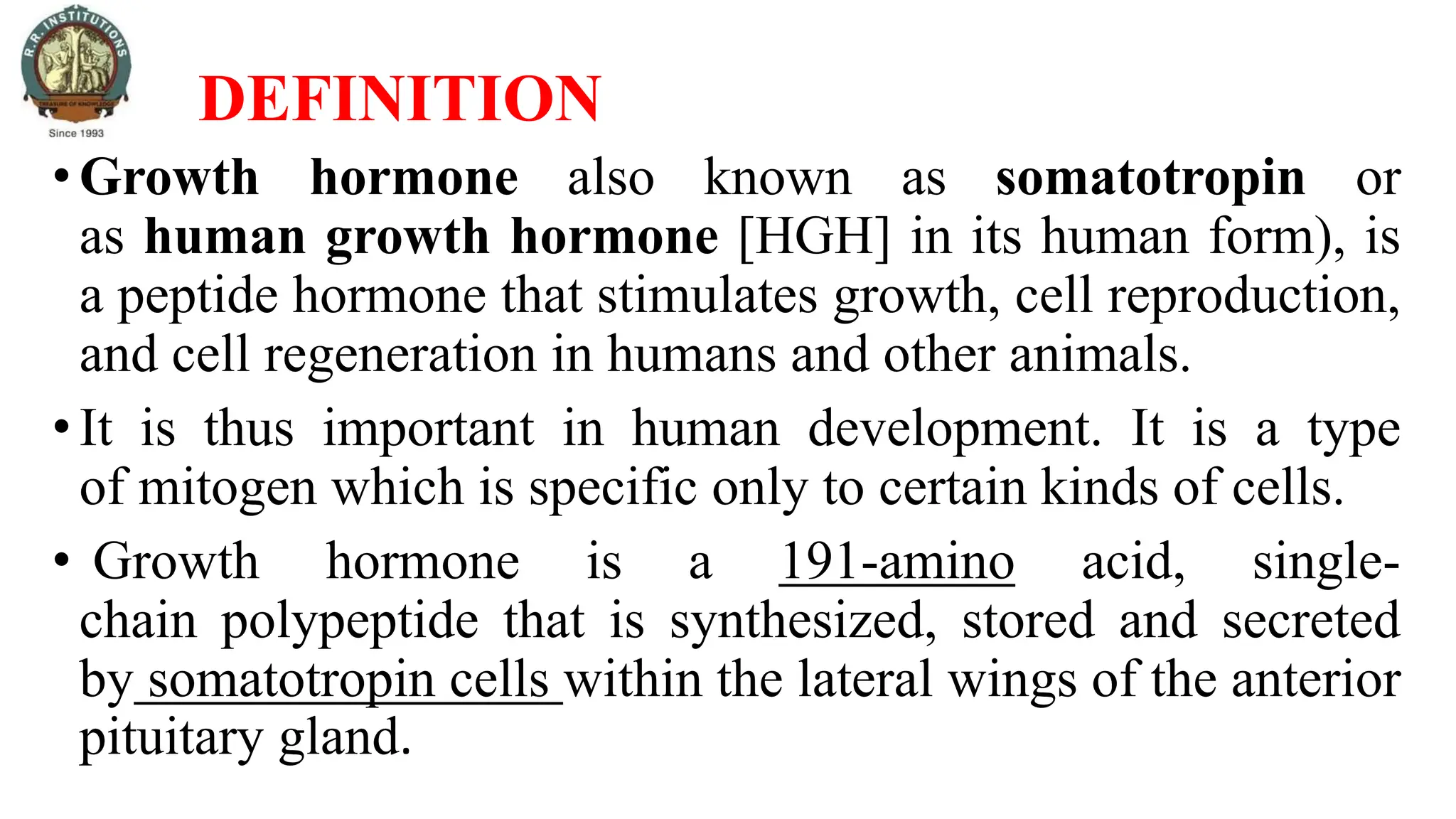 Molecular and Cellular Mechanism of Action of Hormones such as Growth ...