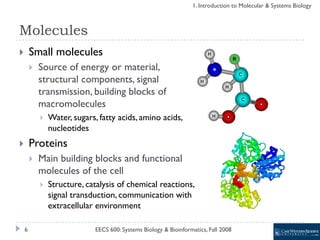 Molecular_and_Systems_Biology Presenation Slides | PDF