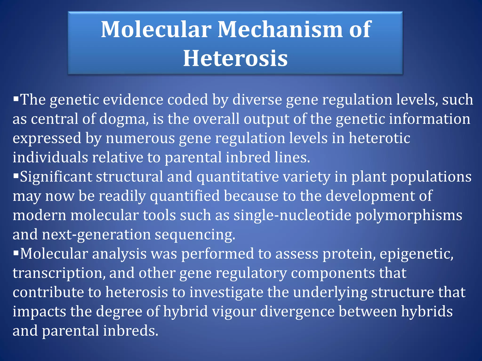 molecular basis of heterosis.pptx