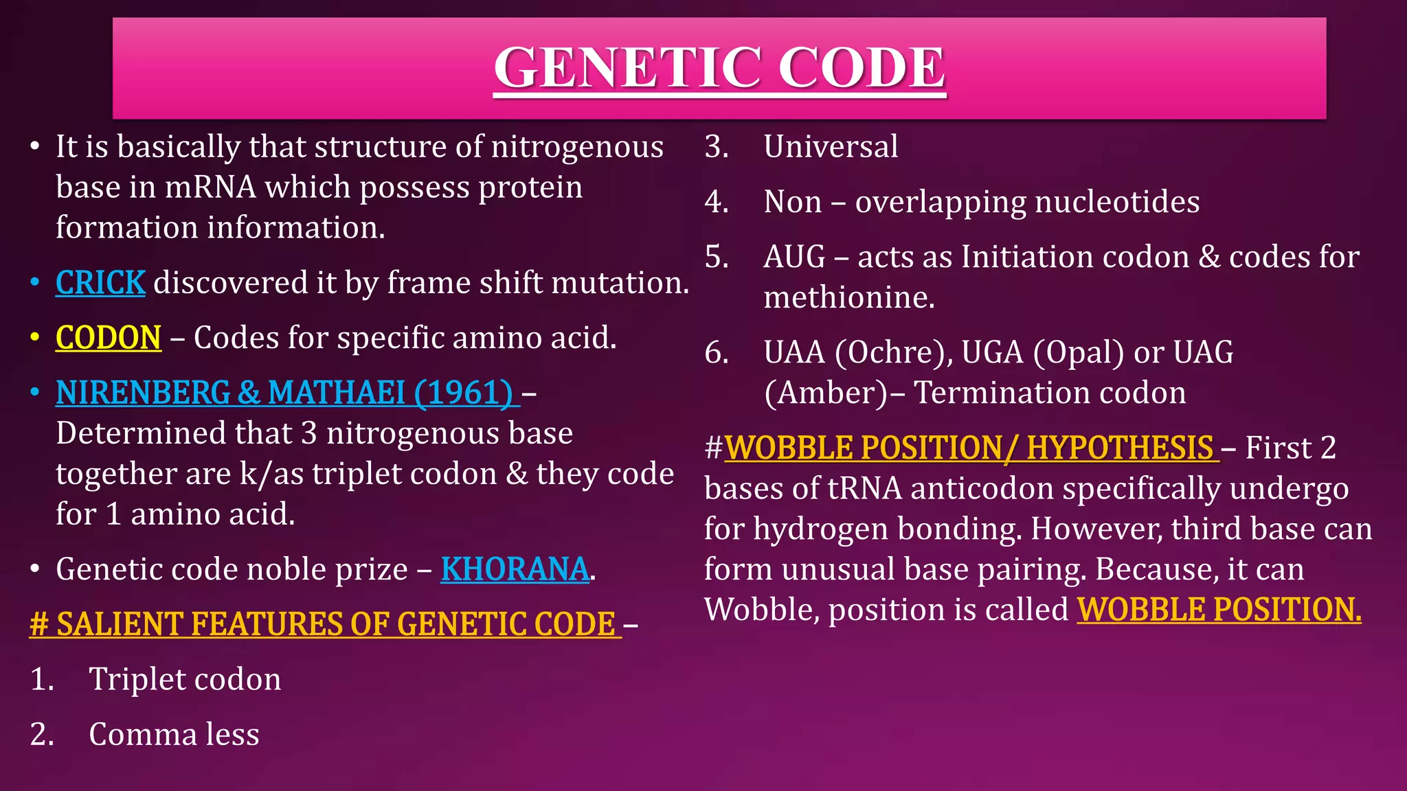 Molecular basis of inheritance | PPTX