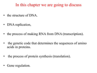 Molecular basis of inheritance ..The DNA | PPTX