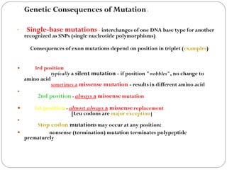 Molecular basis of mutation by kss | PPT