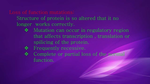 Molecular basis of mutations | PPTX