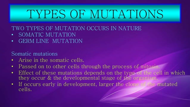 Molecular basis of mutations | PPTX