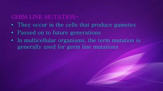 Molecular basis of mutations | PPTX