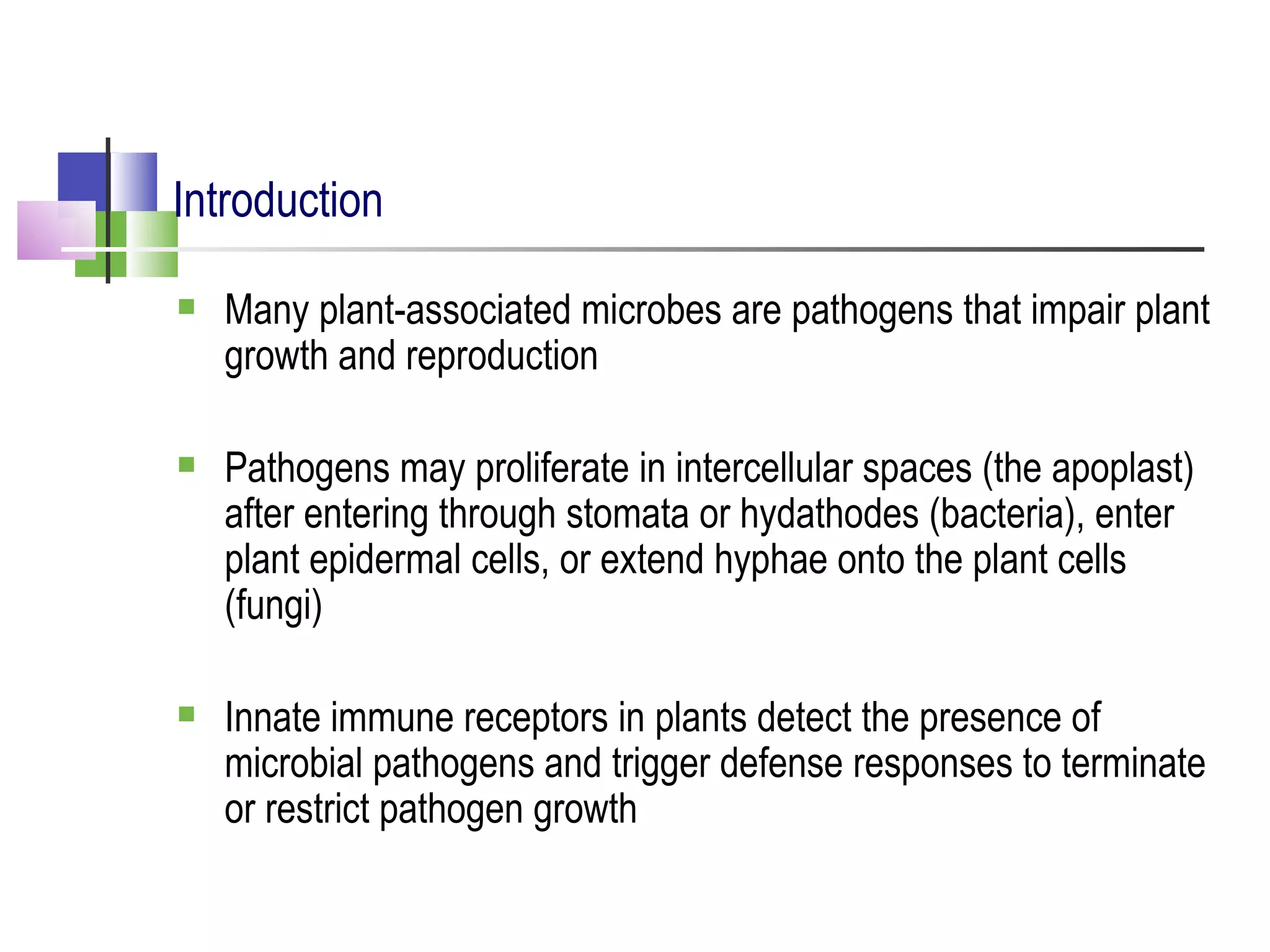 Molecular basis of plant resistance and defense responses to pathogens ...