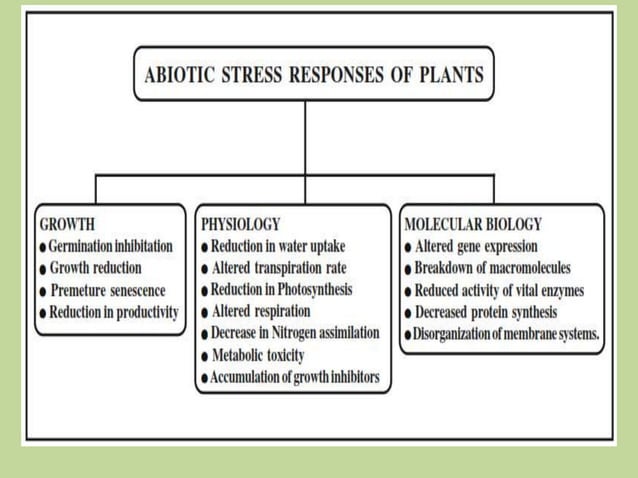 Molecular basis of plant resistance to abiotic stresses like high temperature and heavy metals | PPT