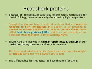 Molecular basis of plant resistance to abiotic stresses like high ...