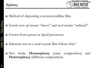 Molecular Beam Epitaxy | PPT