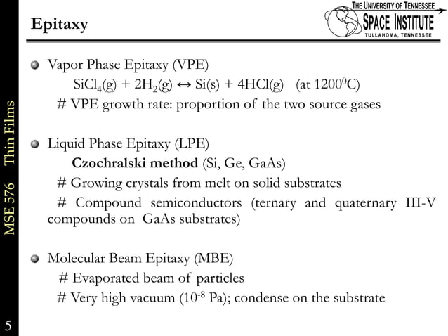Molecular Beam Epitaxy | PPT