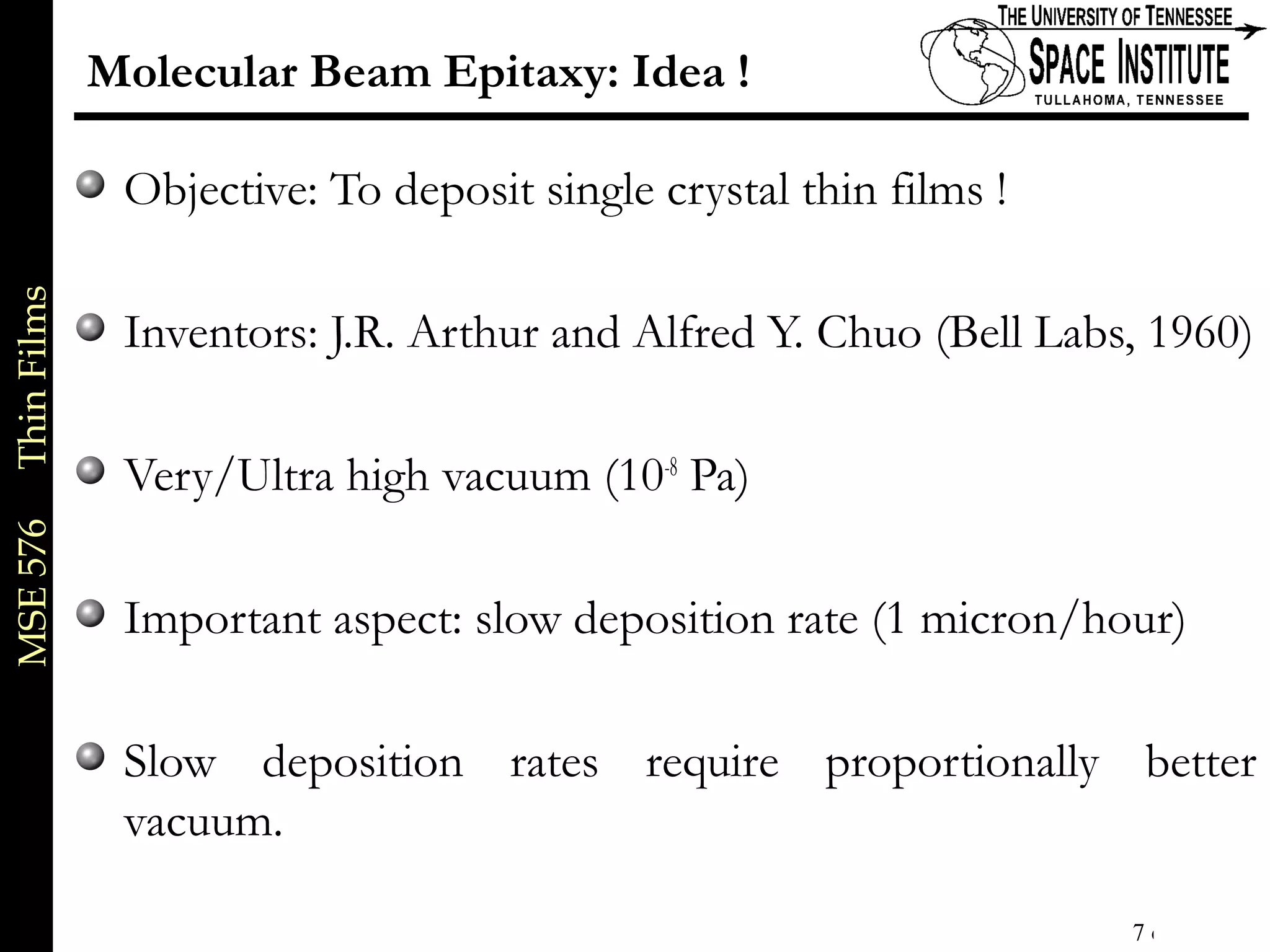 Molecular beam epitaxy_2 | PPT