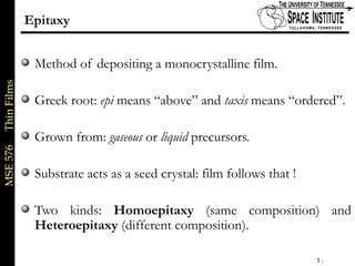 Molecular beam epitaxy_2 | PPT
