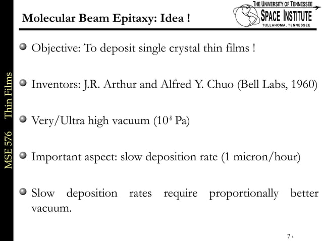 Molecular beam epitaxy_2 | PPT