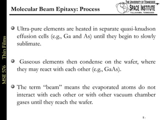 Molecular beam epitaxy | PPT