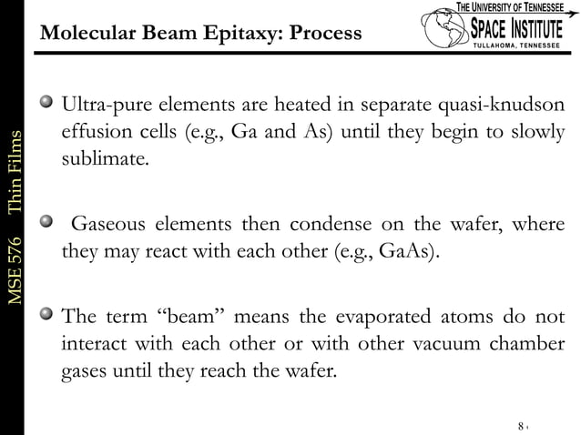 Molecular beam epitaxy | PPT
