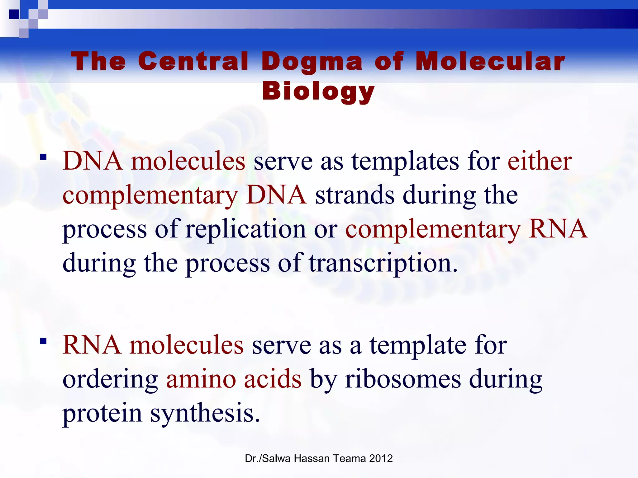 Molecular biology | PPT