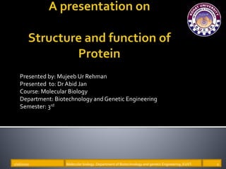 Structure and function of protein | PPTX