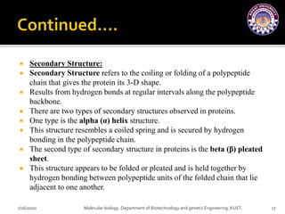 Structure and function of protein | PPTX