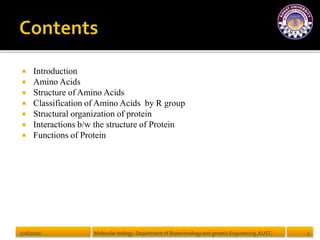 Structure and function of protein | PPTX