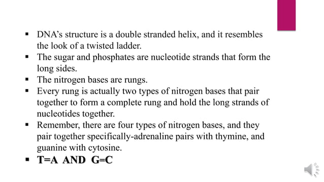 DNA structure, history , definition and double helix model | PPTX ...