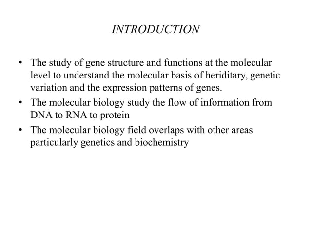 Molecular biology | PPT