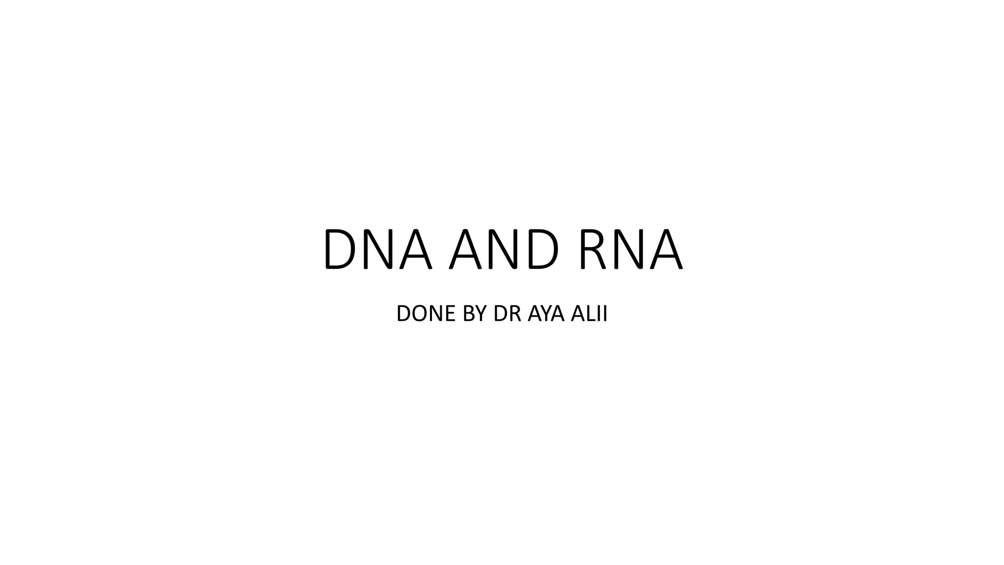 molecular biology DNA and RNA presentation | PPTX