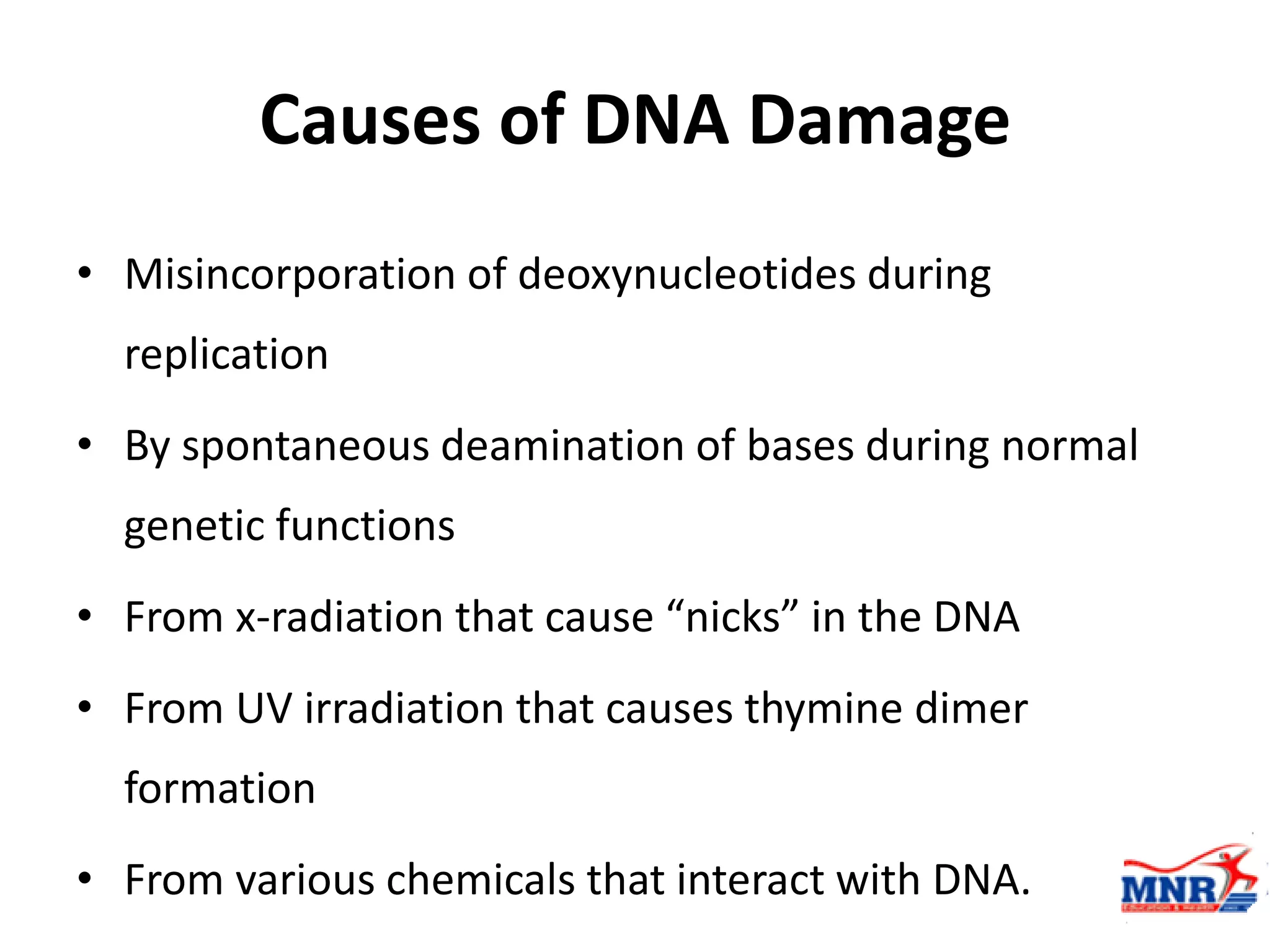 DNA repair, DNA Mutation, Gene Expression by Dr. Anurag Yadav | PDF