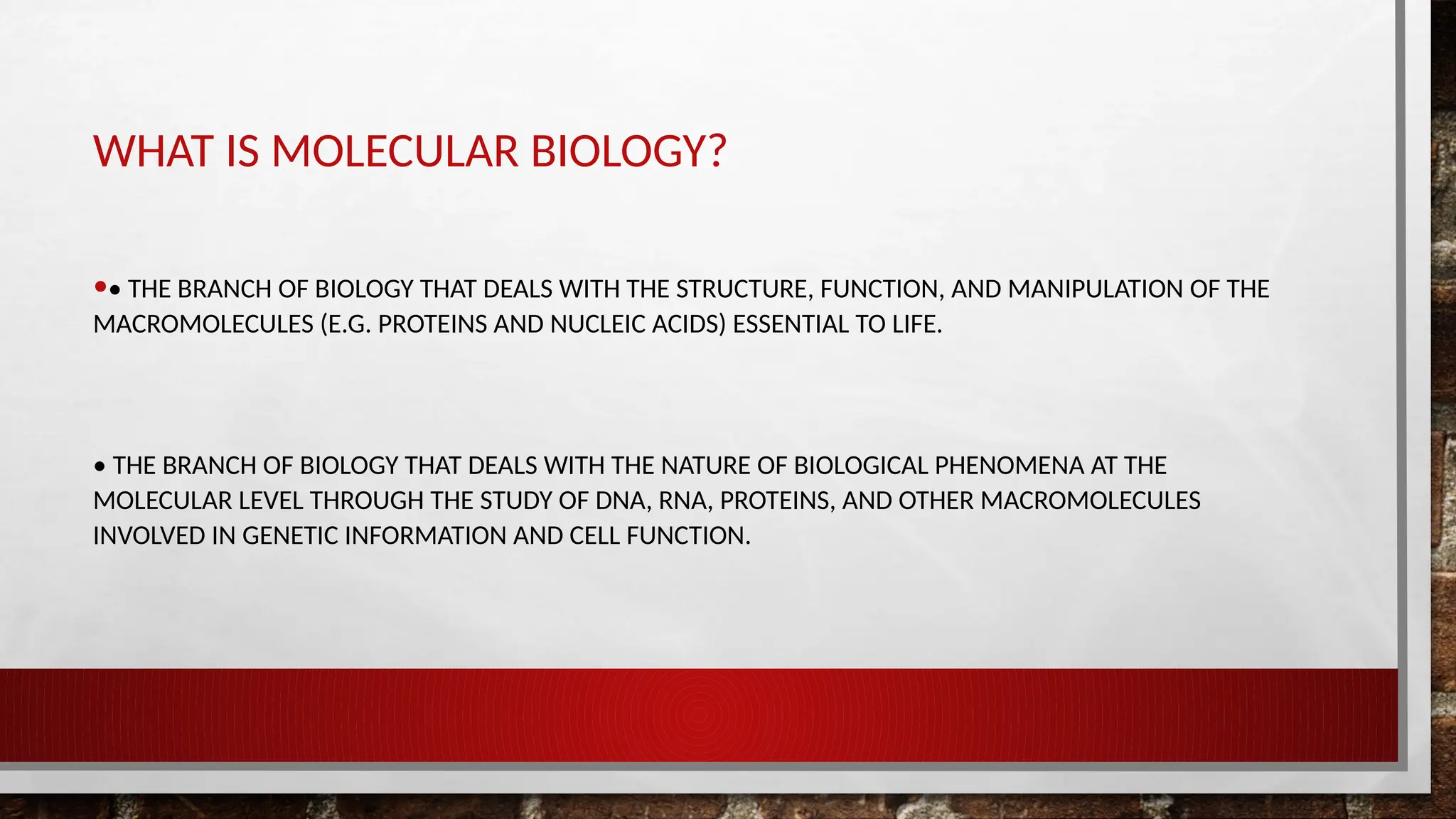Molecular Biology & Genetics cell function and structure 1.pptx