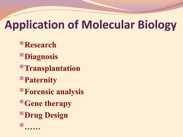 Molecular biology introduction | PPTX