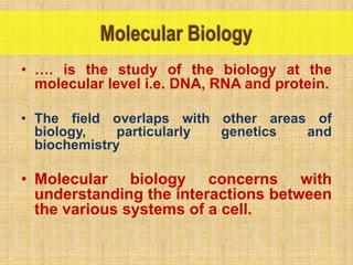 Molecular biology lecture | PPT