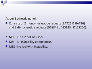 Molecular biology of colo rectal cancers | PPT