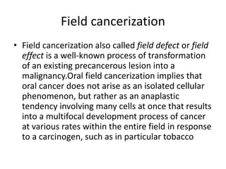 Molecular biology of oral cancer | PPTX