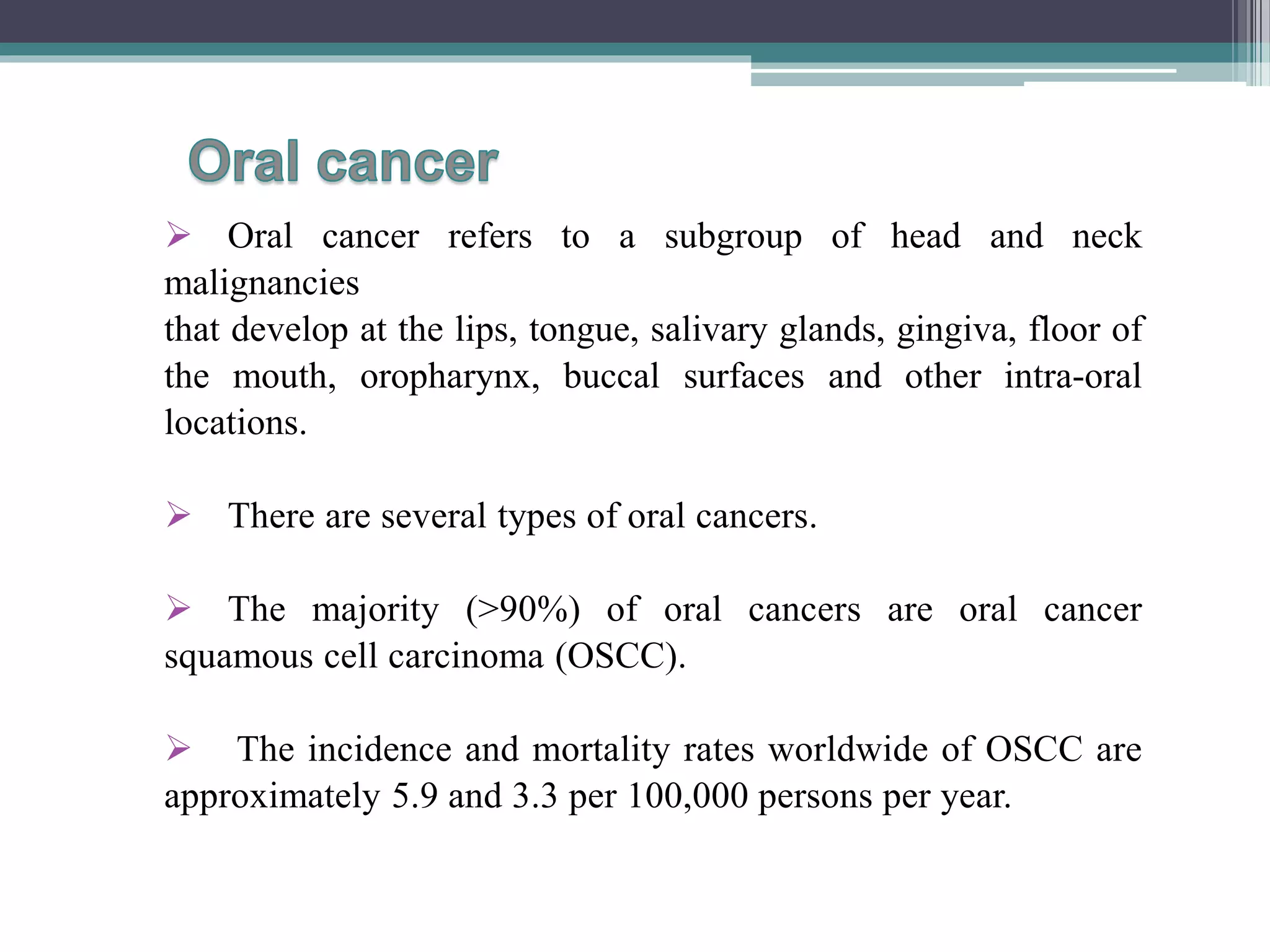 Molecular biology of oral cancer, ppt | PPTX