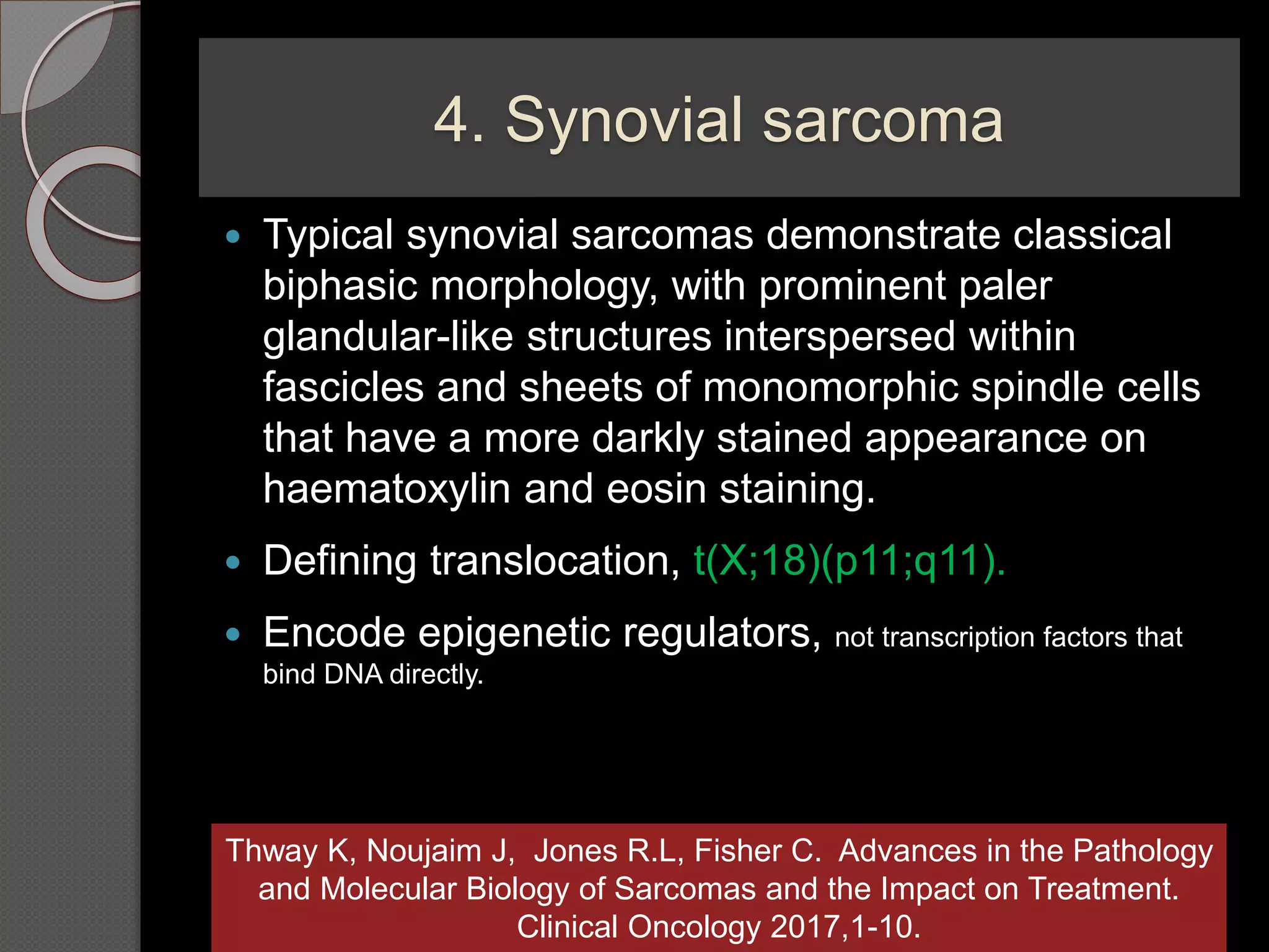 Molecular biology of soft tissue sarcoma | PPTX