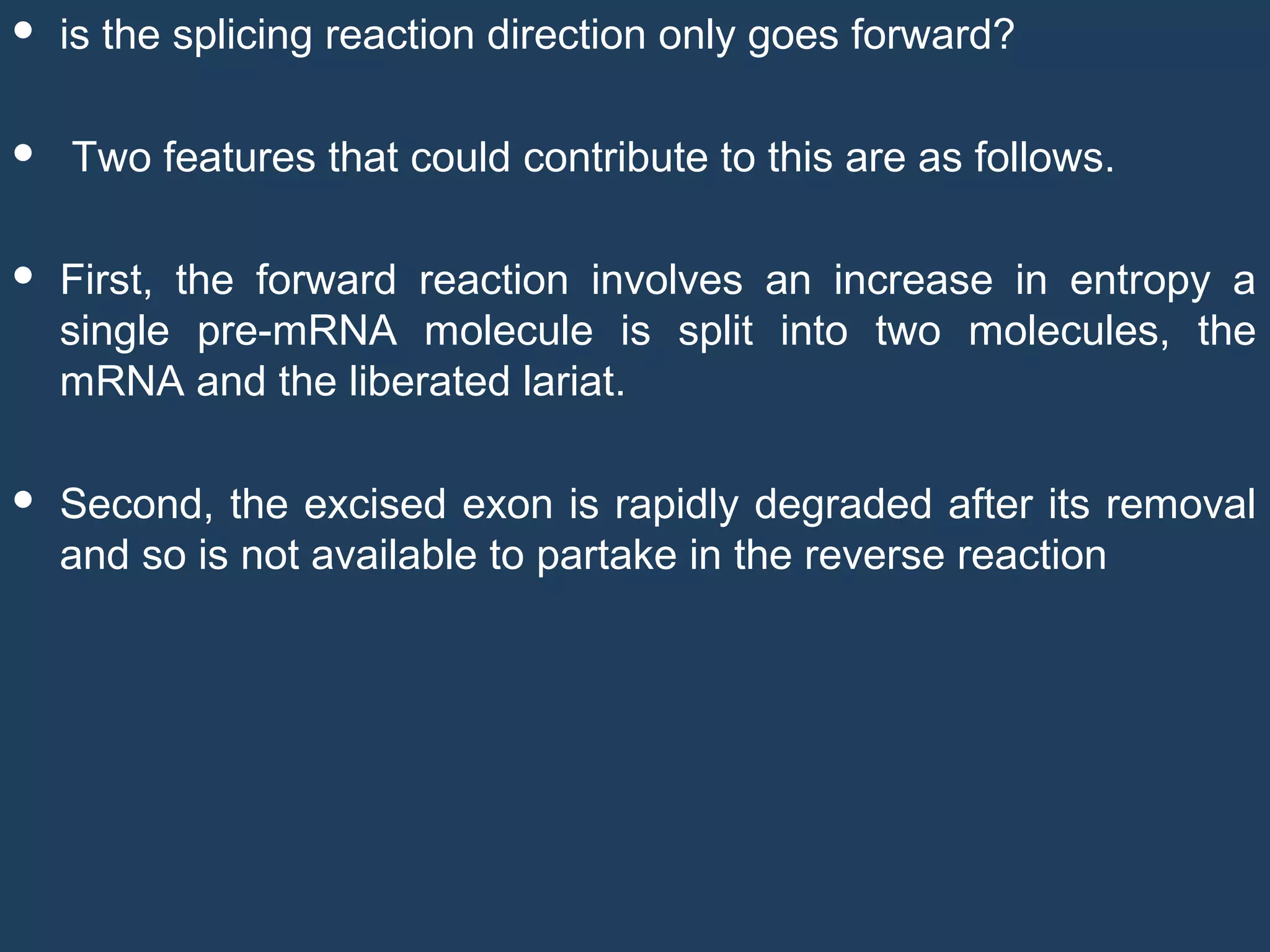 Molecular biology of the gene ch 13 rna splicing part1 | PPT ...