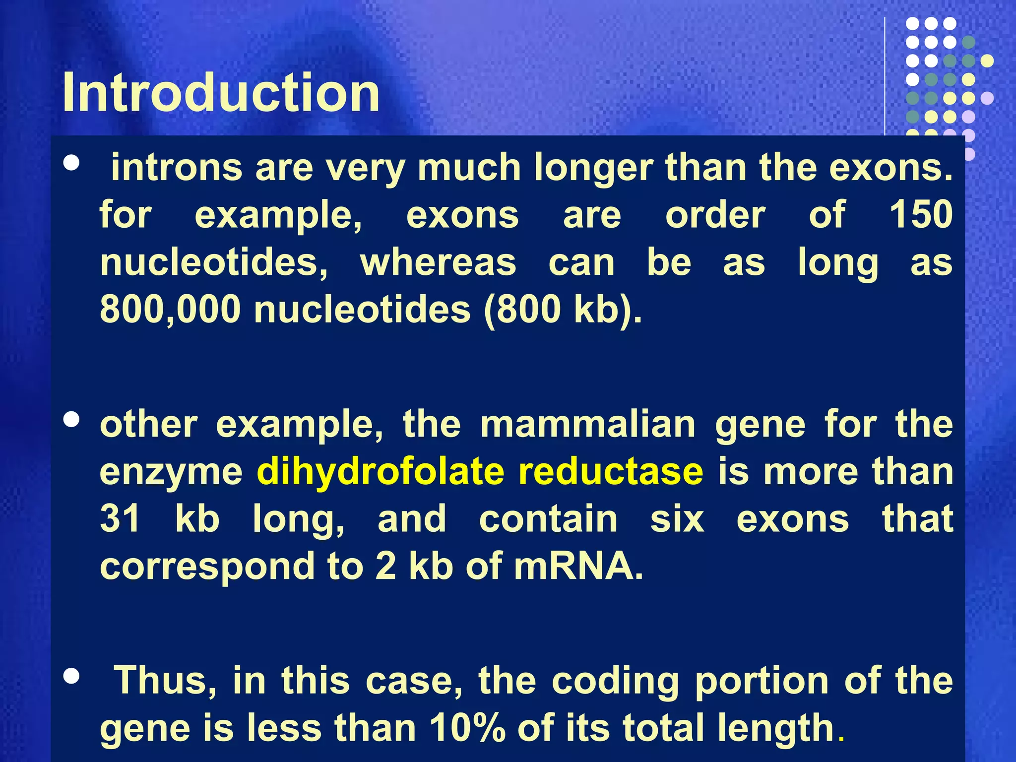 Molecular biology of the gene ch 13 rna splicing part1 | PPT ...