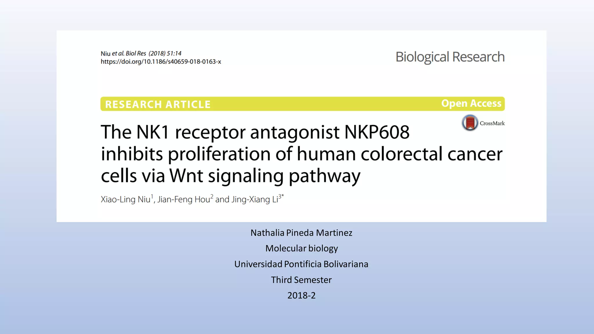 The NK1 receptor antagonist NKP608 inhibits proliferation of colorectal ...