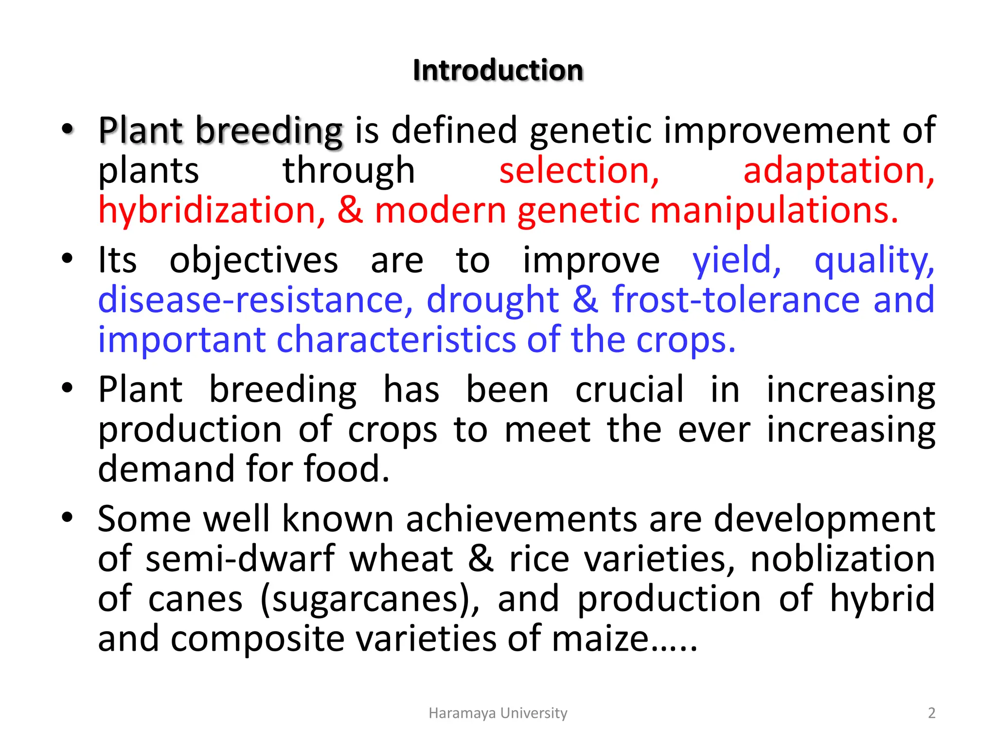 Molecular Plant Breeding Lecture note. pptx | PPTX