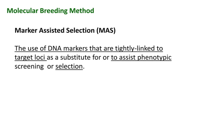Molecular plant breeding some basic information | PDF | Biotech and ...