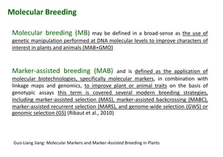 Molecular plant breeding some basic information | PDF