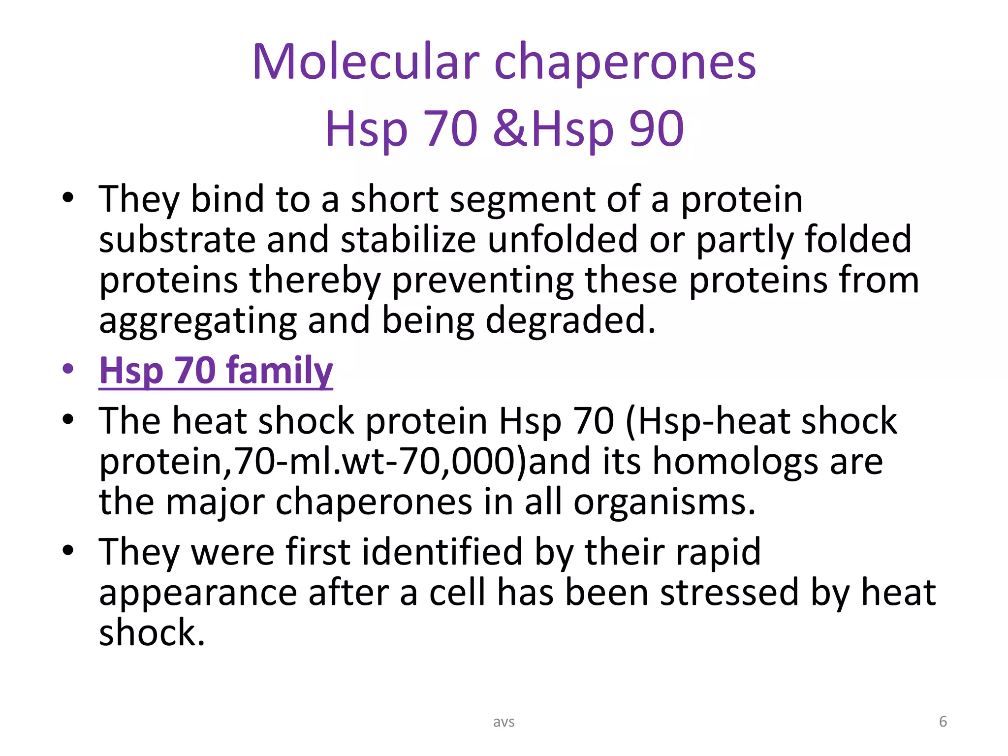 Molecular chaperones | PPTX