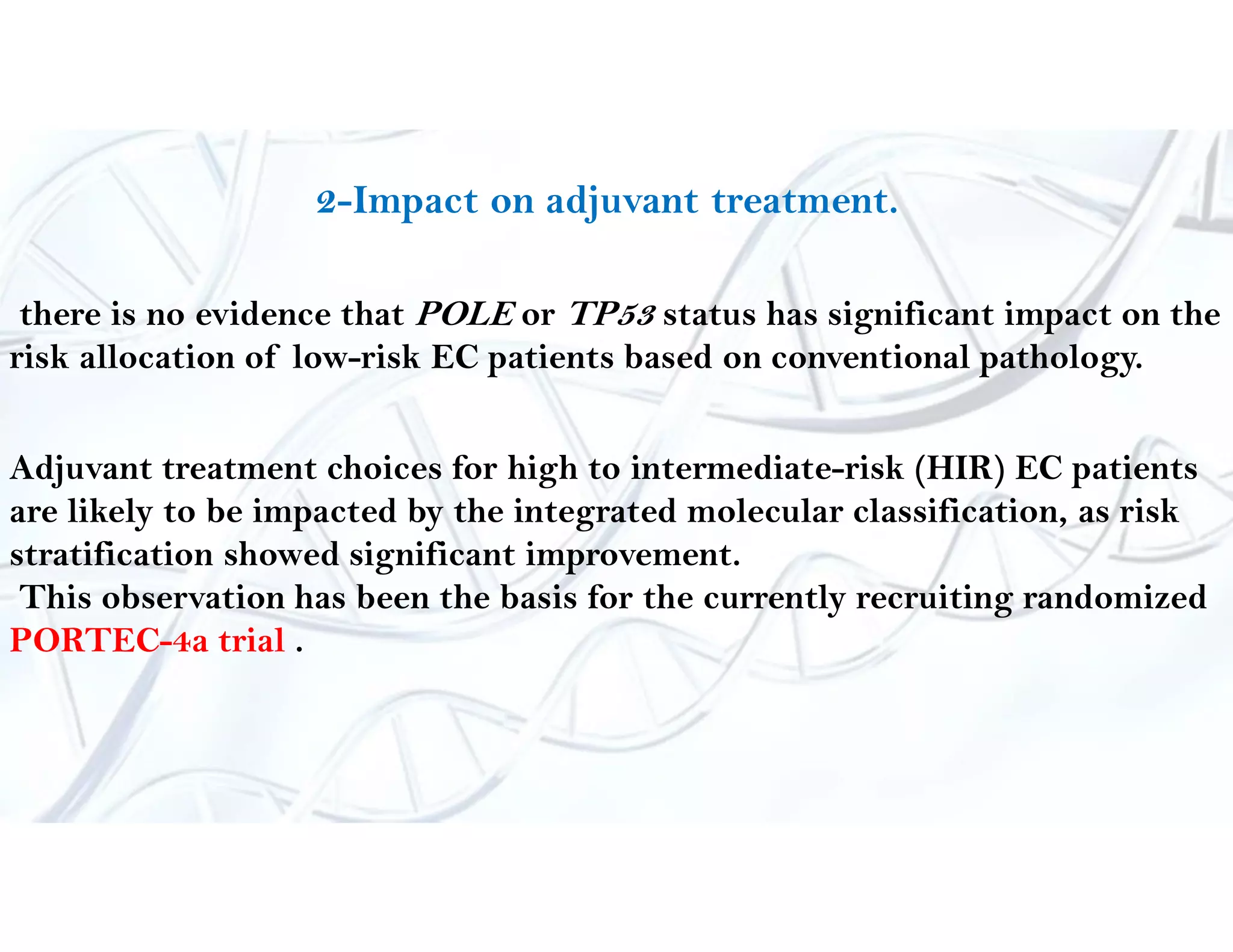 Molecular classification of endometrial cancer | PDF
