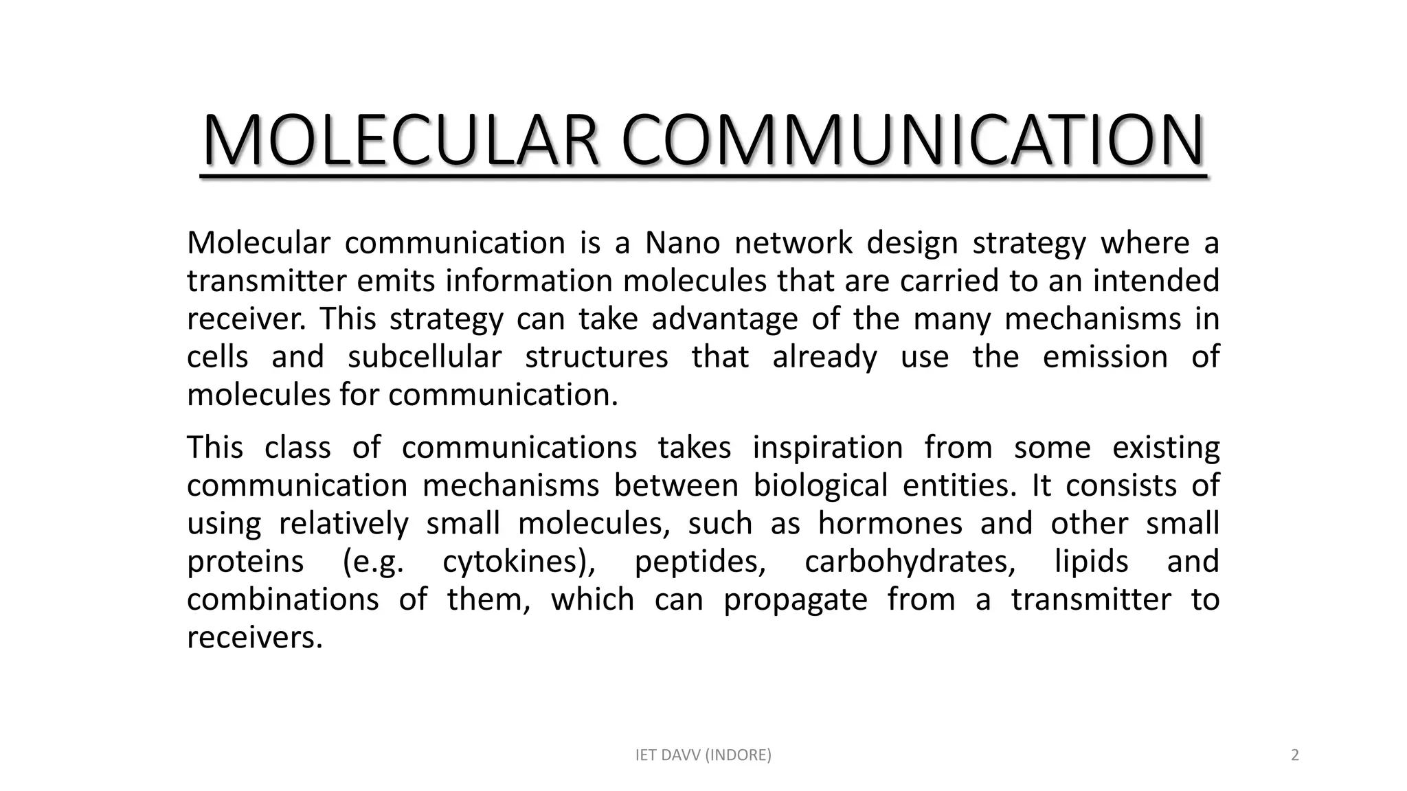Molecular communication | PPTX