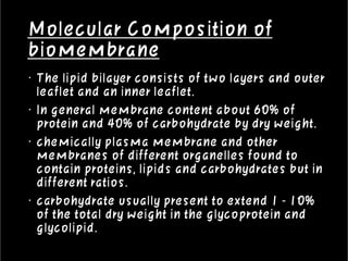 Molecular composition, arrangement and functional consequence of ...