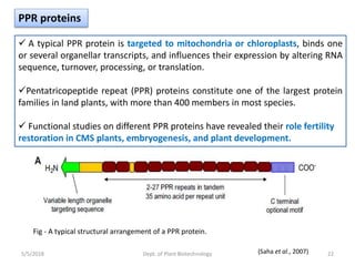 Molecular control of male fertility for crop hybrid breeding | PPT