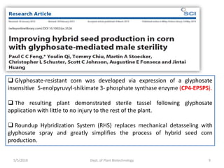 Molecular control of male fertility for crop hybrid breeding | PPT