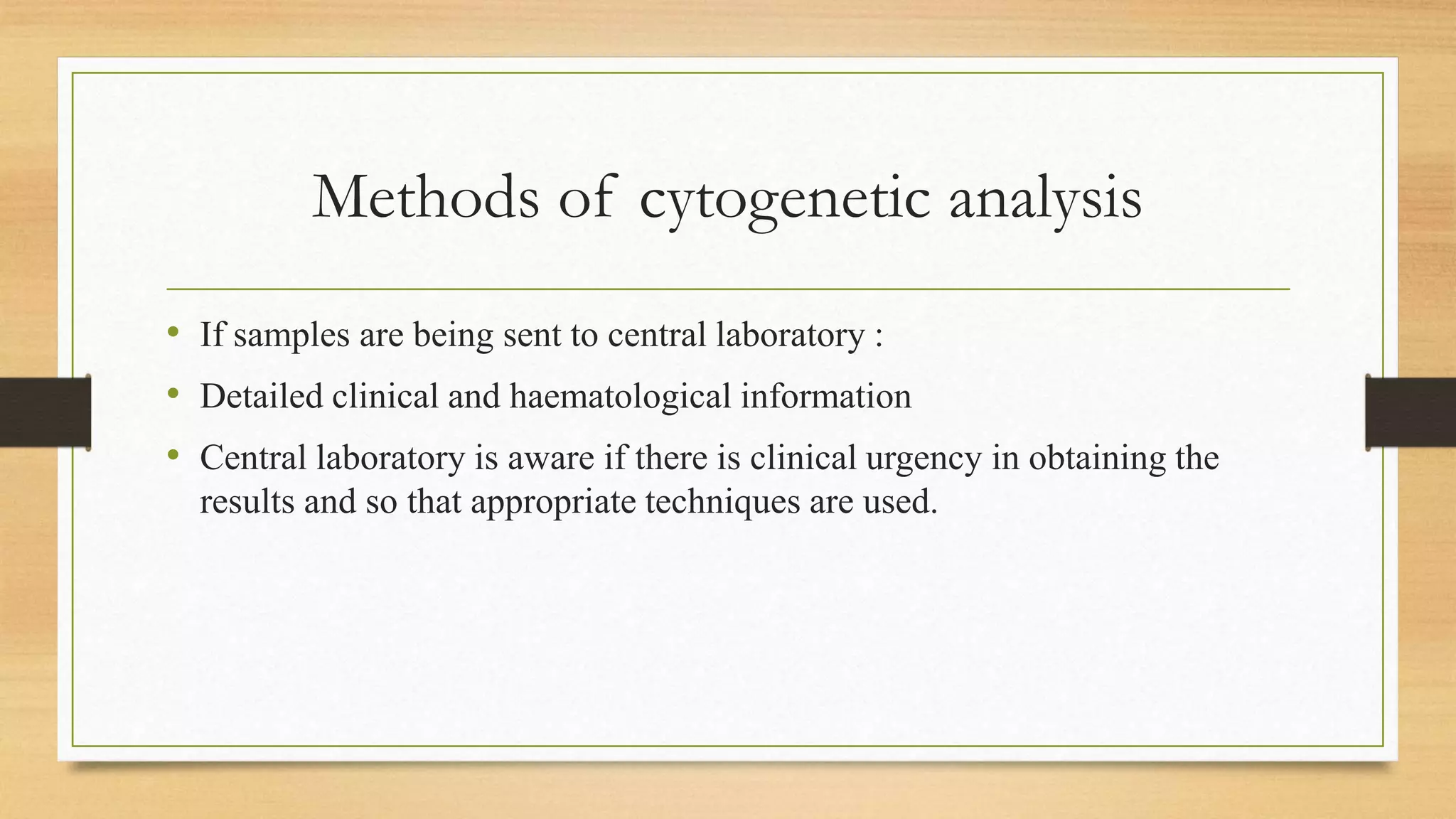 Molecular cytogenetics in hematiological malignancy | PPTX